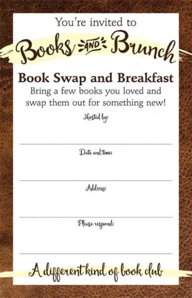 Books & Brunch: Book Swap Party Idea | More Than Thursdays