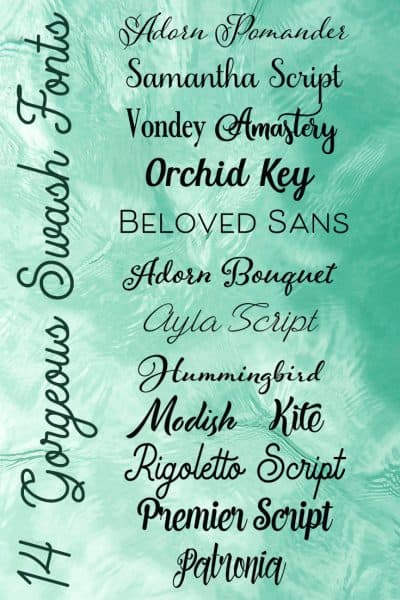 14 Amazing Swash fonts | More Than Thursdays