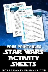 Star Wars Activity Sheets | More Than Thursdays